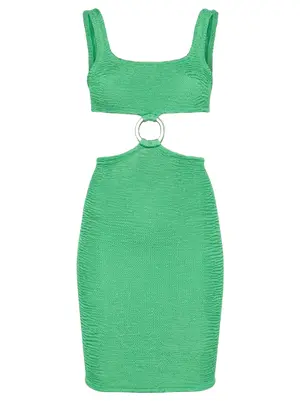 PARAMIDONNA Shirred Midi Dress - Green