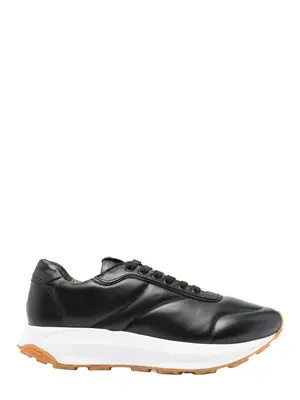 Corneliani Leather Sneakers - Black