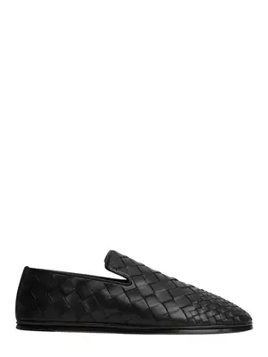 Bottega Veneta Lambskin Sunday Slippers - Black