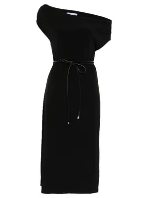 Patrizia Pepe Belted Midi Dress - Black