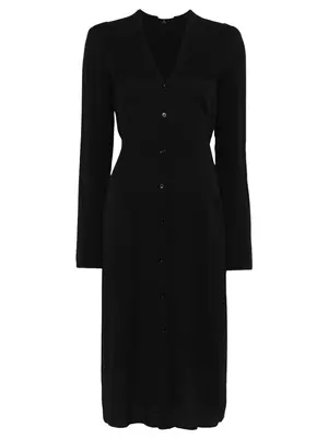 Patrizia Pepe Crepe Midi Dress - Black