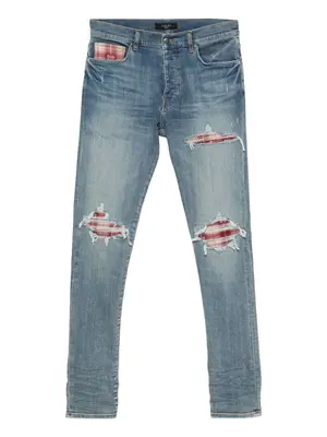 Amiri Plaid Mx1 Jeans - Blue