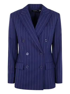 RALPH LAUREN Lauren Ralph Lauren Pinstriped Blazer