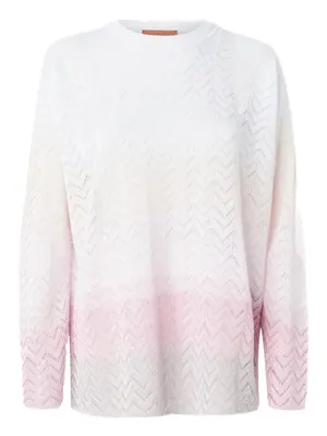 Missoni Chevron Knit Sweater - White