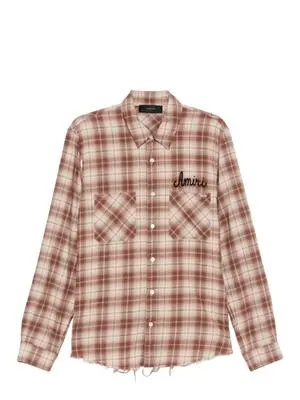 Amiri Shotgun Flannel Shirt - Brown