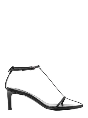 JIL SANDER 80mm Leather Sandals - Black
