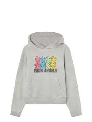 Palm Angels Crossroads Bear Hoodie - Grey