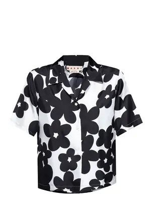 Marni Floral-print Shirt - Black