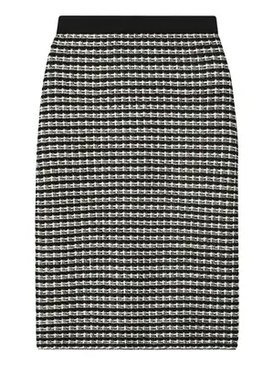 Tory Burch Jacquard Straight Skirt - Black