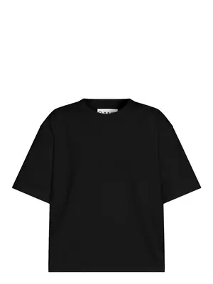 GANNI Tie-fastening T-shirt - Black