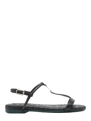 Patrizia Pepe Leather Sandals - Black