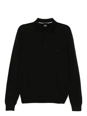 BOSS Polo Sweater - Black