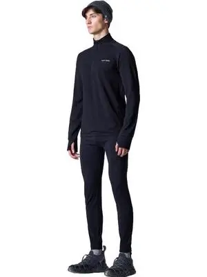COZY ZERO Tech Merino Half Zip Base Layer - Black