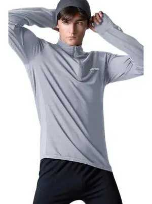COZY ZERO Tech Merino Half Zip Base Layer - Glacier Gray