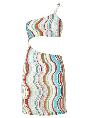 Missoni Wave Lamé Midi Dress - White