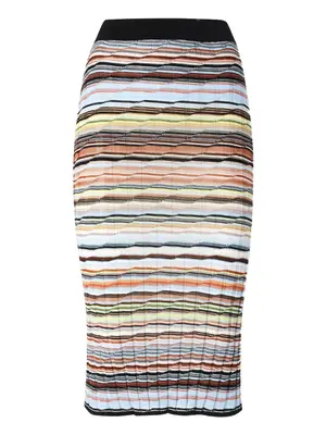 Missoni Striped Pencil Skirt - Blue