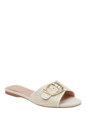 Linea Paolo Leighton Slide Sandal - Natural/ Gold