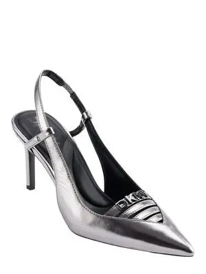 Dkny Malden Pointed Toe Slingback Pumps - Nickel