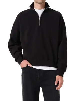 AGOLDE AGOLDE Idris Quarter Zip Pullover Black