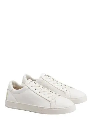 TOD'S Leather Low Top Sneakers - Bianco Latte