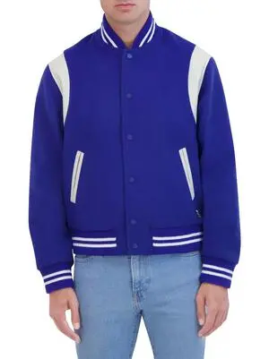 Hudson Jeans Wool Varsity Jacket - Royal