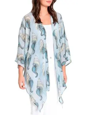 APNY Seashell Printed Jacket - Light Blue Multi