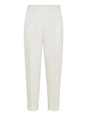 Brunello Cucinelli Gabardine Trousers - White