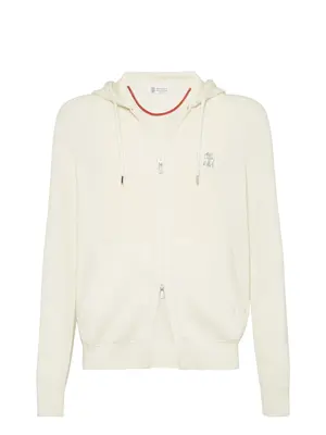Brunello Cucinelli Ribbed-knit Hoodie - Neutrals