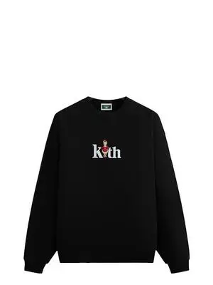 Kith X The Grinch Serif Nelson Crewneck Sweatshirt - Black Beauty