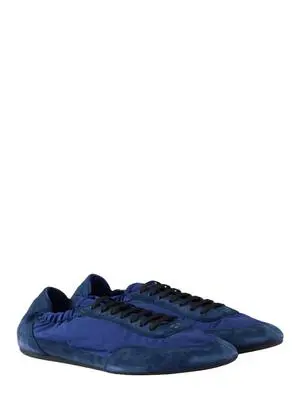 Prada Collapse Re-Nylon And Suede Sneakers Bluette