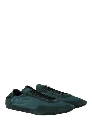 Prada Prada Re-Nylon And Suede Elasticized Sneakers Fir Green