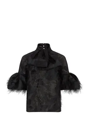 Nina Ricci Puff-sleeve Blouse - Black