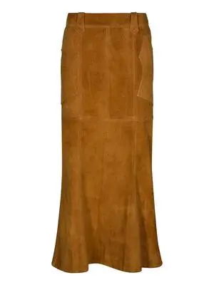 JOHANNA ORTIZ Sundown Becerro Leather Midi Skirt
