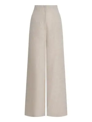 ANDRES OTALORA Me Hablas Linen Wide-Leg Pants