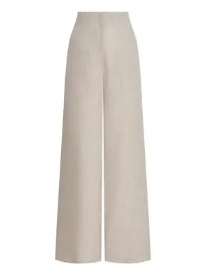 ANDRES OTALORA Me Hablas Linen Wide-Leg Pants
