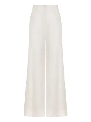 ANDRES OTALORA Me Hablas Linen Wide-leg Pants - Off-white