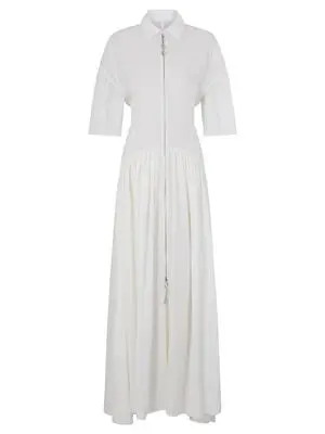 Rabanne Crepe Maxi Dress - Off-white