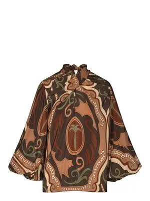 Johanna Ortiz Intricate Islands Silk Top - Multi