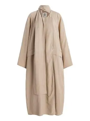 BY MALENE BIRGER Campagna Draped Trench Coat - Nude
