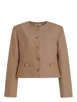 BY MALENE BIRGER Frida Cropped Jacket - Neutral