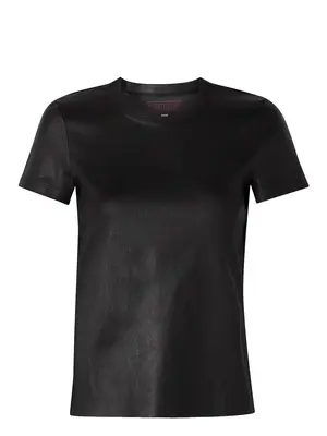 Stouls Leather T-shirt - Black