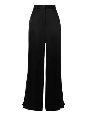 TOTEME Pleated Straight-leg Crepe Pants - Black
