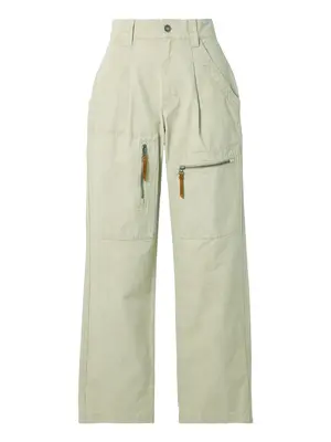 MARANT ETOILE Kanna Cotton-canvas Cargo Pants - Neutrals