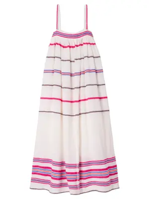 LEMLEM Eda Striped Cotton-blend Maxi Dress - Pink
