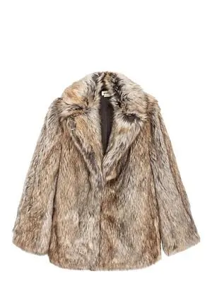 Zadig&Voltaire Faux-fur Open-collar Coat - Naturel