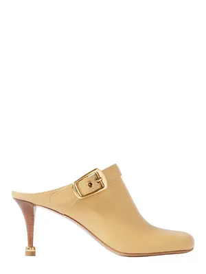 Chloé Andrea Leather Mules - Brown