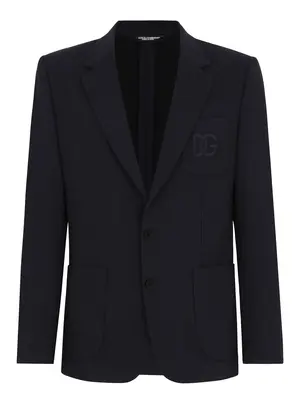 DOLCE & GABBANA Dolce & Gabbana Single-Breasted Jacket With DG Logo