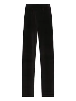 Dolce & Gabbana Cotton Chenille Jogging Pants With Dg Logo - Black