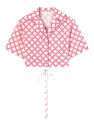 Palm Angels Logo Crisscross Shirt - Pink