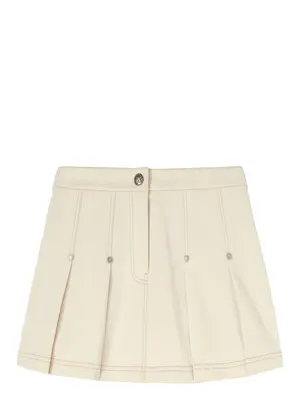 Palm Angels Pleated Mini Skirt - Neutrals